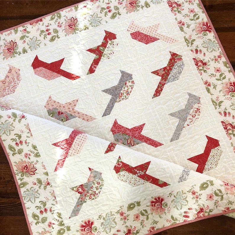 Cardinals Quilt Pattern PDF the Pattern Basket - Etsy