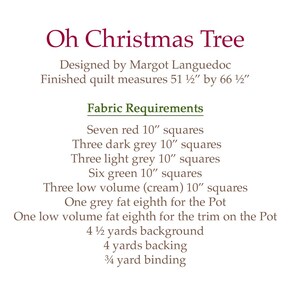 Oh Christmas Tree | PDF Quilt Pattern | the Pattern Basket - Etsy