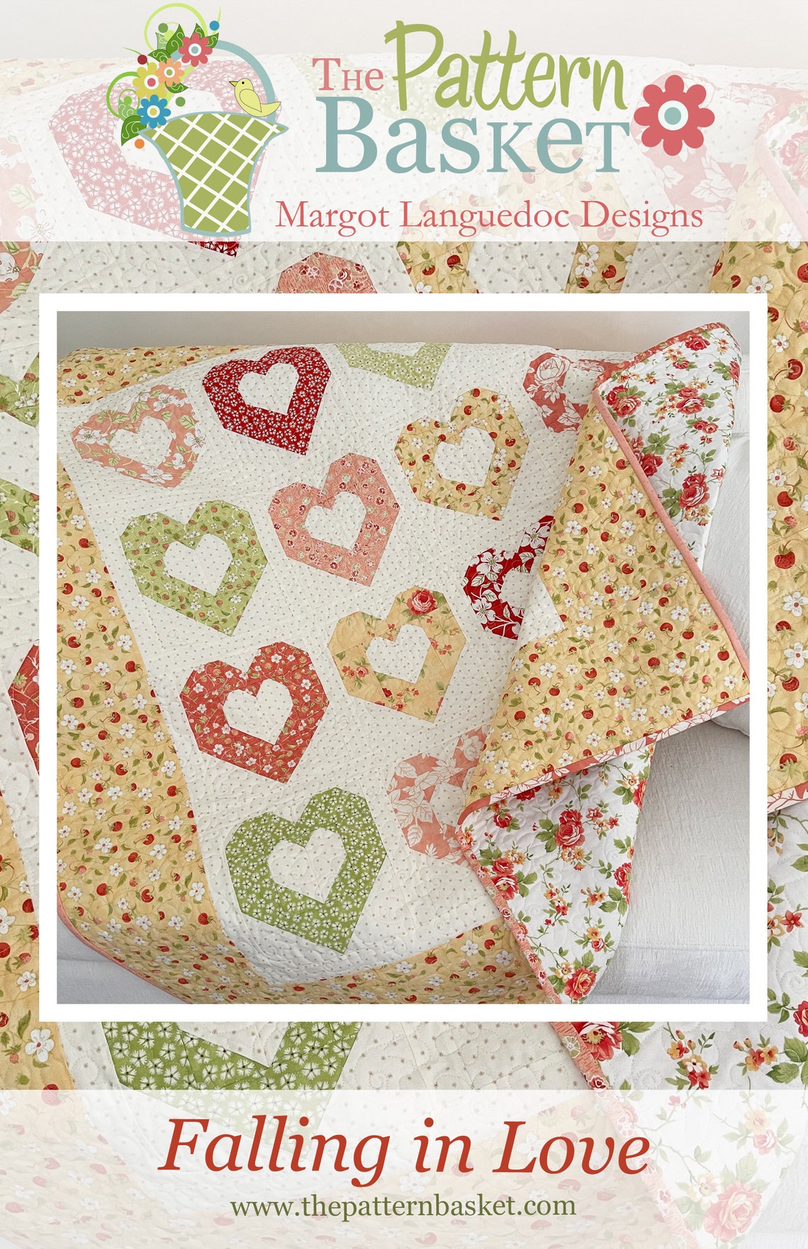 Heart Quilt Pattern Falling in Love Quilt Pattern PDF the - Etsy