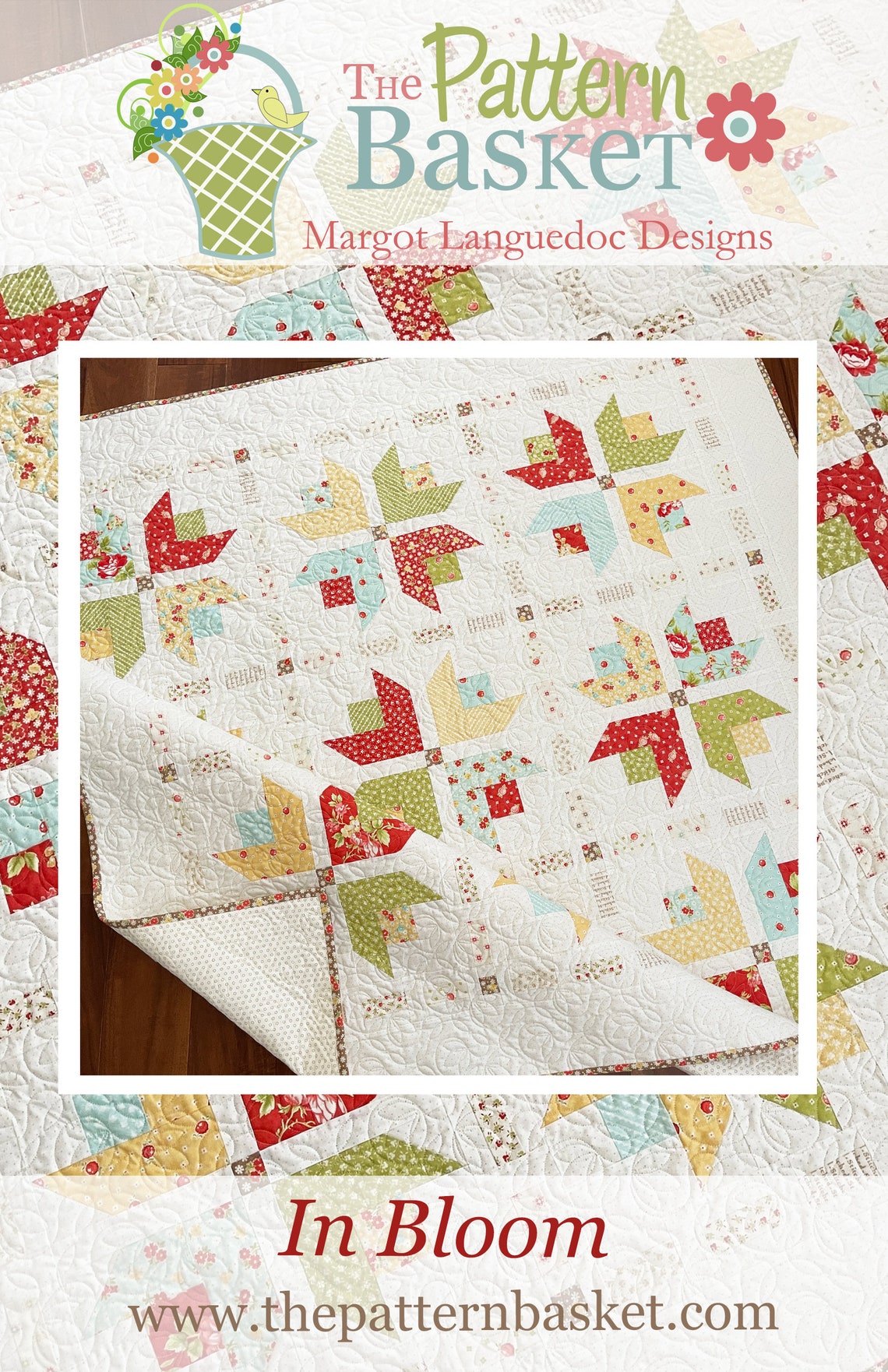 In Bloom Quilt Pattern PDF the Pattern Basket - Etsy