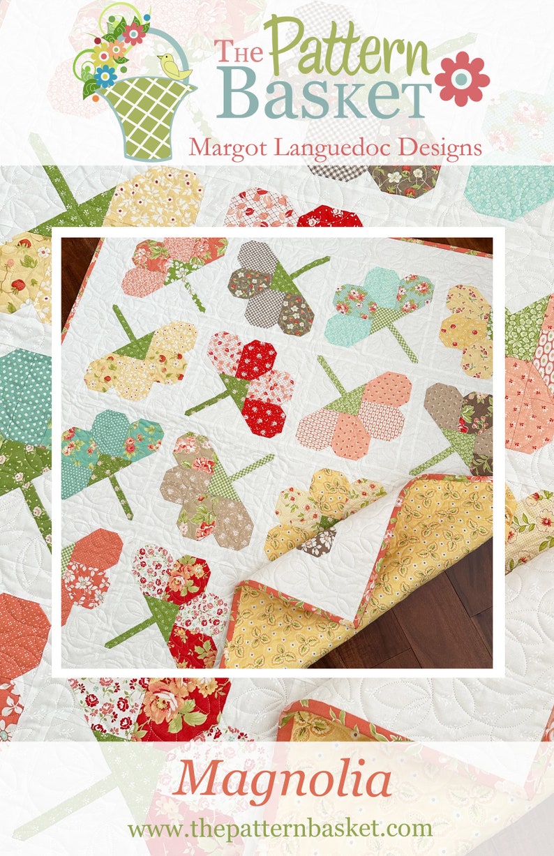 Magnolia Flower Quilt | PDF Pattern | the Pattern Basket - Etsy