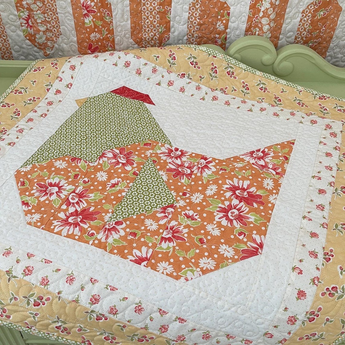 Hen Quilt Pattern Nesting Table Topper PDF the Pattern - Etsy