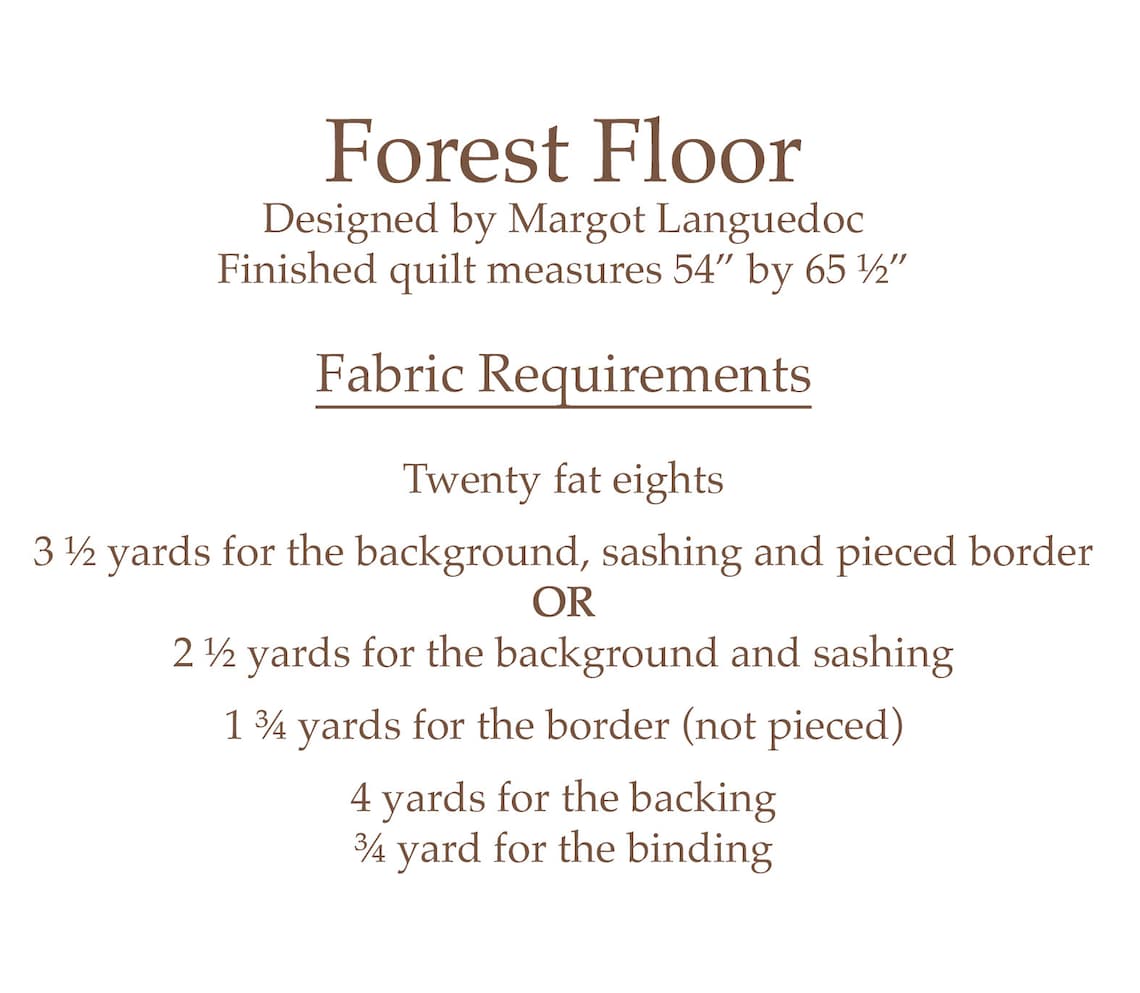 Forest Floor Quilt Pattern PDF the Pattern Basket - Etsy