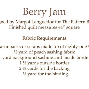 Berry Jam | PDF Quilt Pattern | the Pattern Basket - Etsy