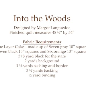 Into the Woods | Quilt Pattern | the Pattern Basket - Etsy