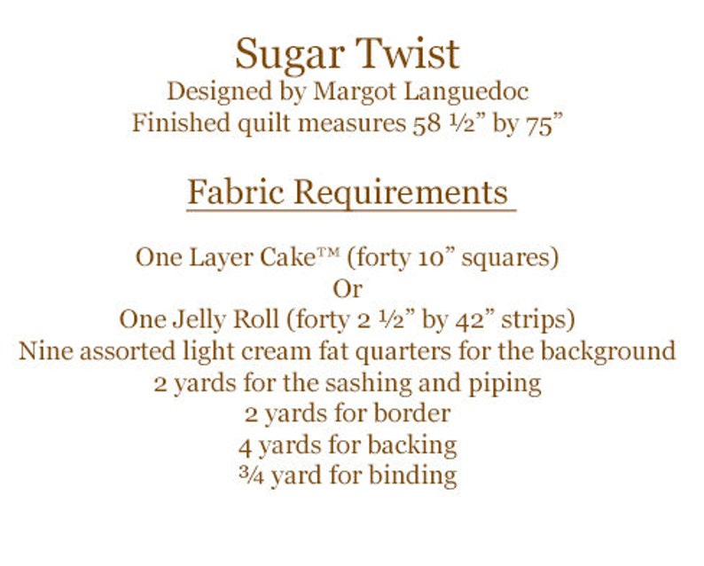 Sugar Twist Quilt Pattern PDF the Pattern Basket - Etsy