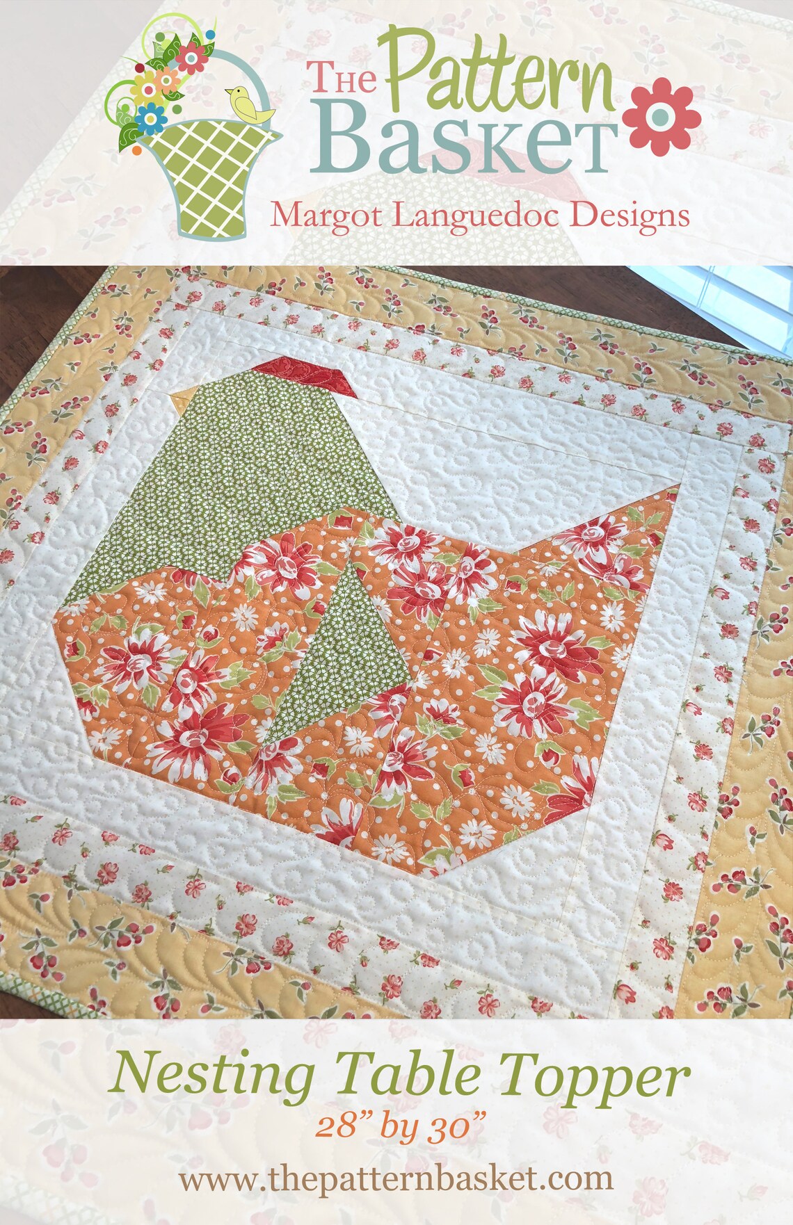 Hen Quilt Pattern Nesting Table Topper PDF the Pattern | Etsy