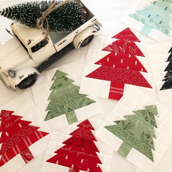 Christmas Tree Pattern Tree Farm Block Pattern PDF the | Etsy