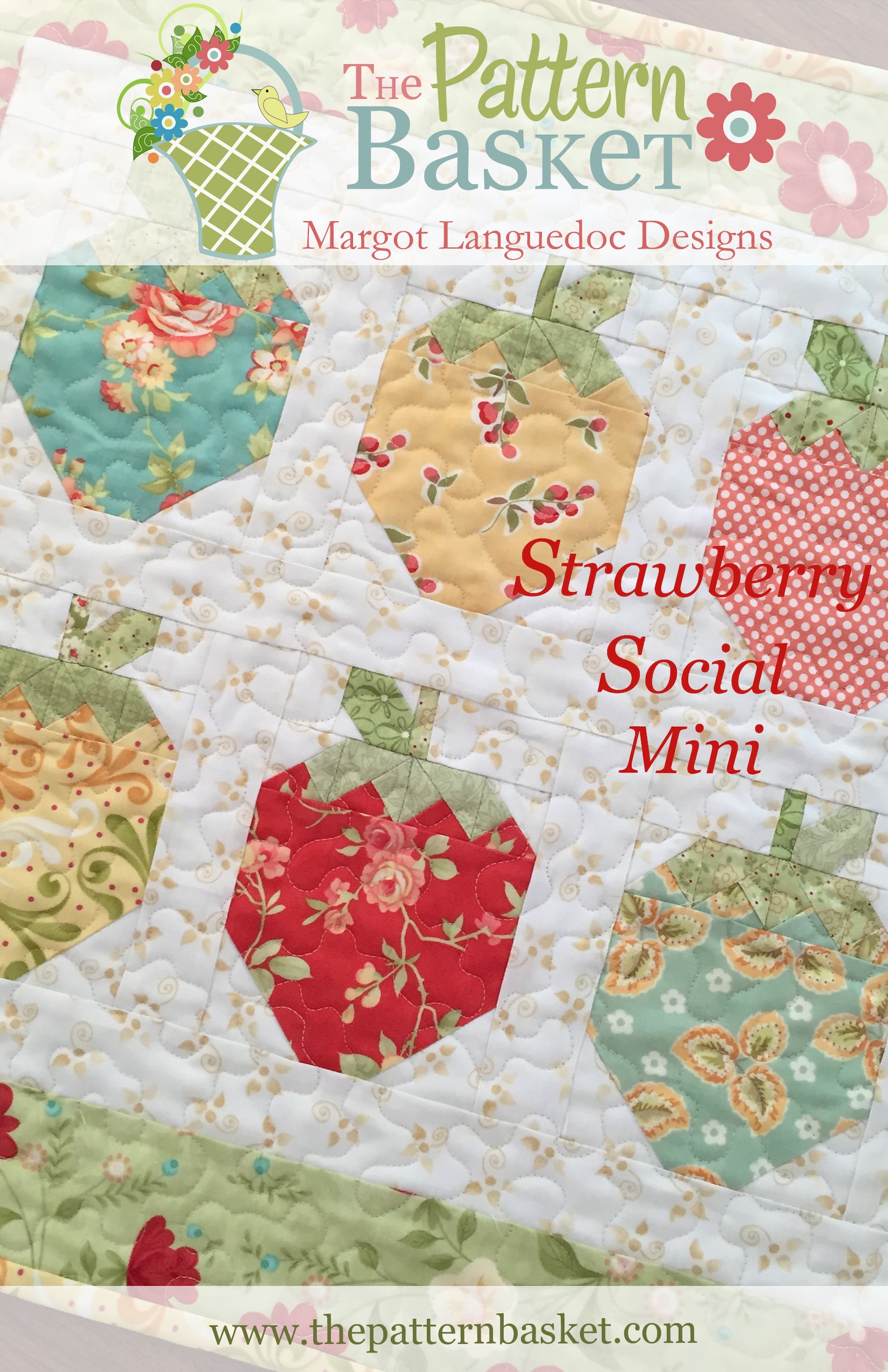 Strawberry Social Mini | PDF Quilt Pattern | the Pattern Basket - Etsy