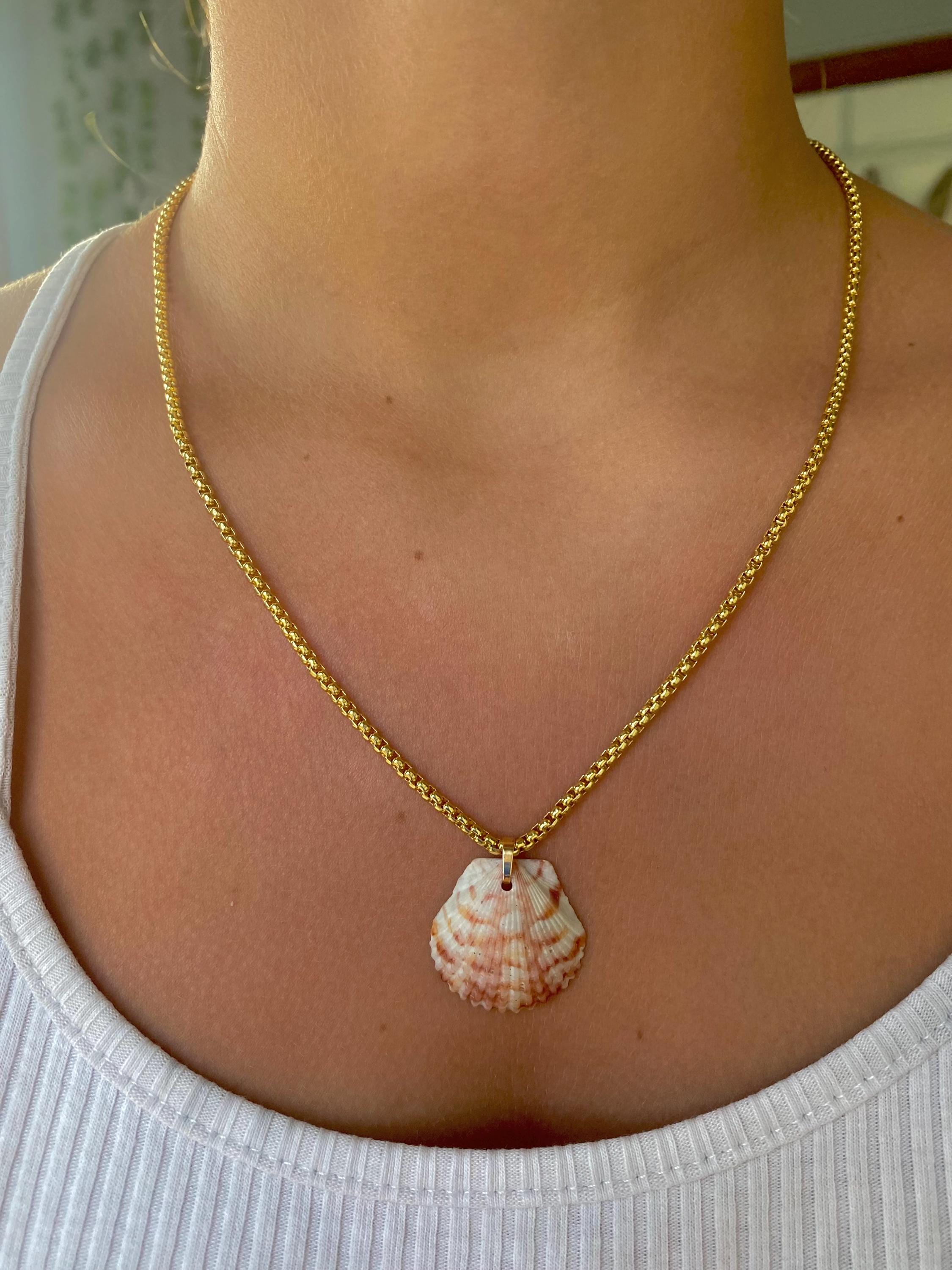 Gold Shell Necklace: Handpicked South Florida Seashell Pendant - Etsy