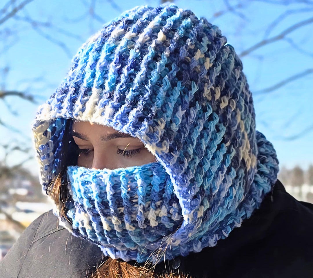 Crochet Hooded Cowl Pattern PDF | Modern Balaclava Design | Unisex ...