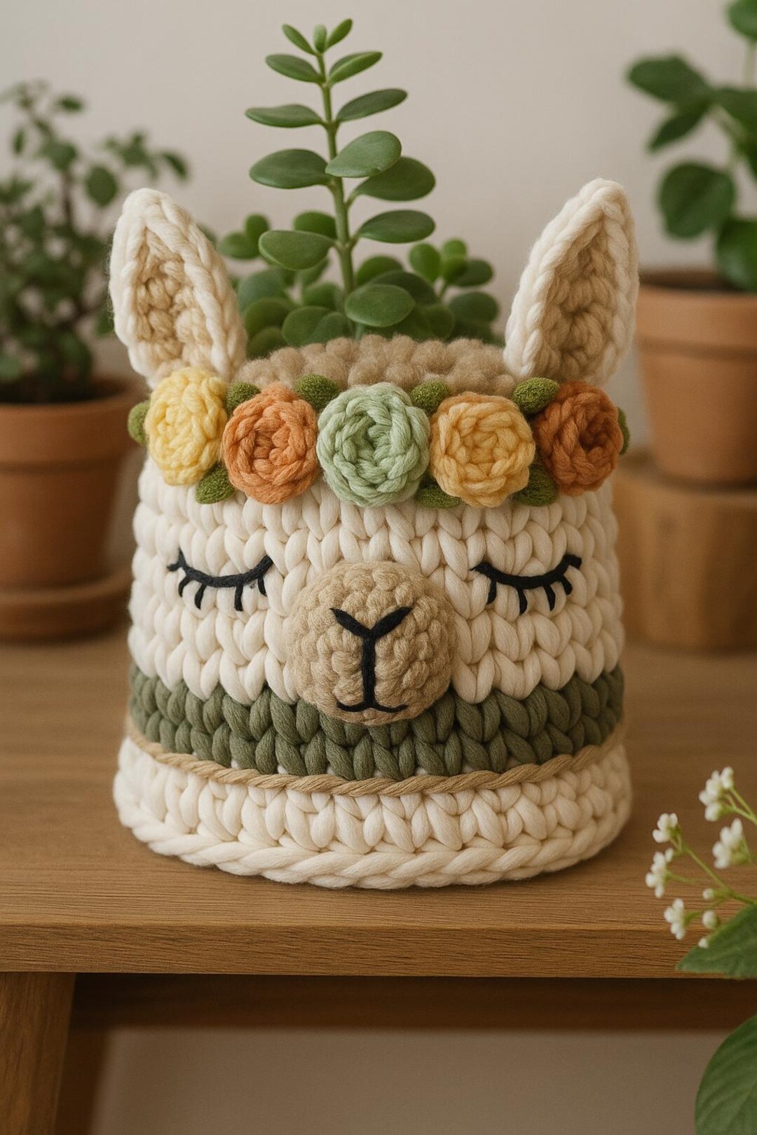 Llama Basket Crochet Pattern PDF – Cute Nursery Storage N Boho Decor ...
