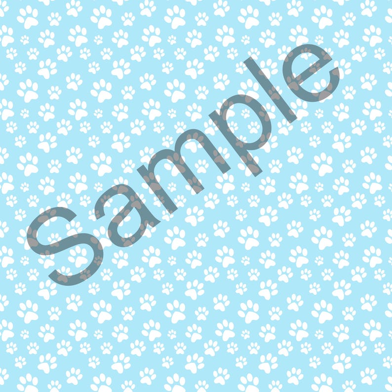 Paw Print Digital Papers in Seasonal Colours for Commercial Use (1A No ...