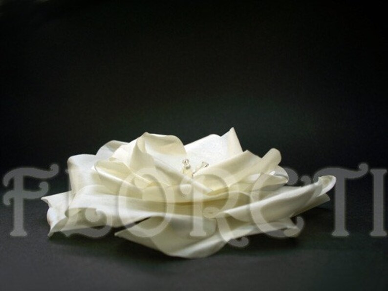 Snow Bride Large Ivory Rose Wedding Dress Flower Pin W/ Pearls - Etsy