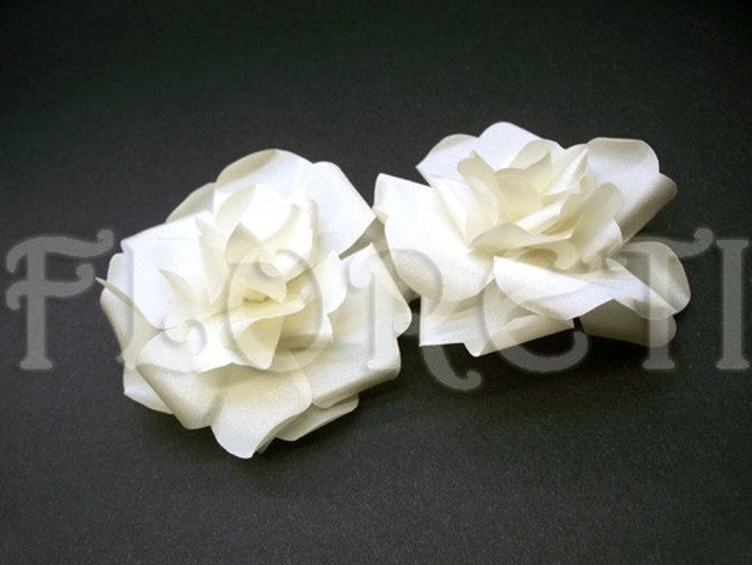 Snow Bride Small Ivory Silk Rose Buds Wedding Hair Flower Clip Duo - Etsy