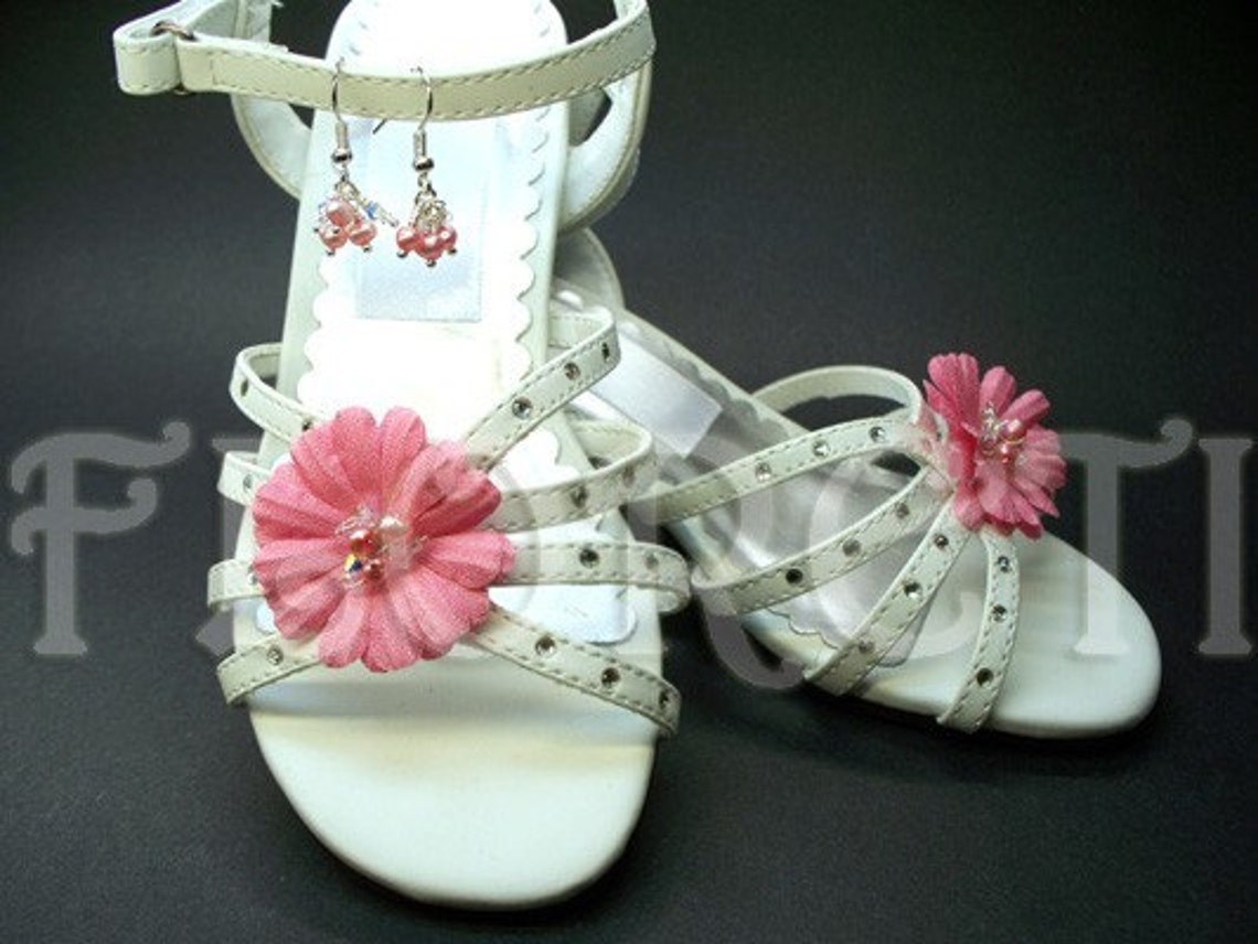 Mini Pink Daisy Shoe Clips for Girls - Etsy