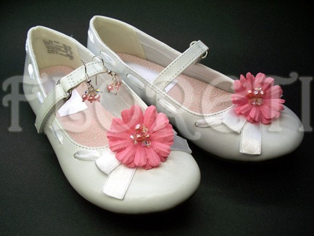 Mini Pink Daisy Shoe Clips for Girls - Etsy