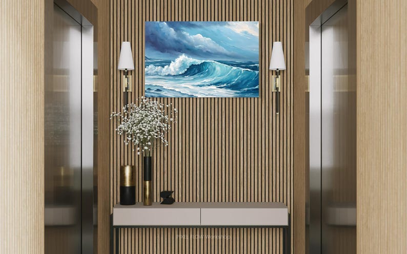 Majestic Ocean Wave Canvas Wall Decor -serene Coastal Wall Art for ...