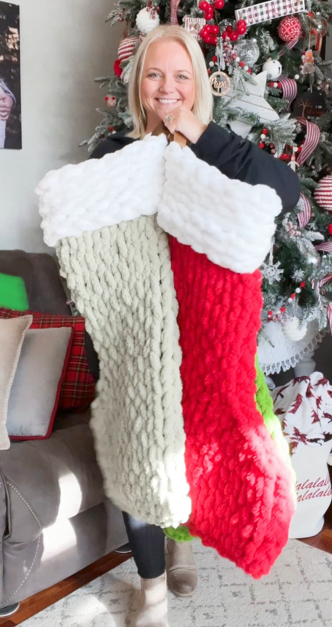 Large Jumbo Christmas Stockings,x-large Stocking,christmas Decoration ...