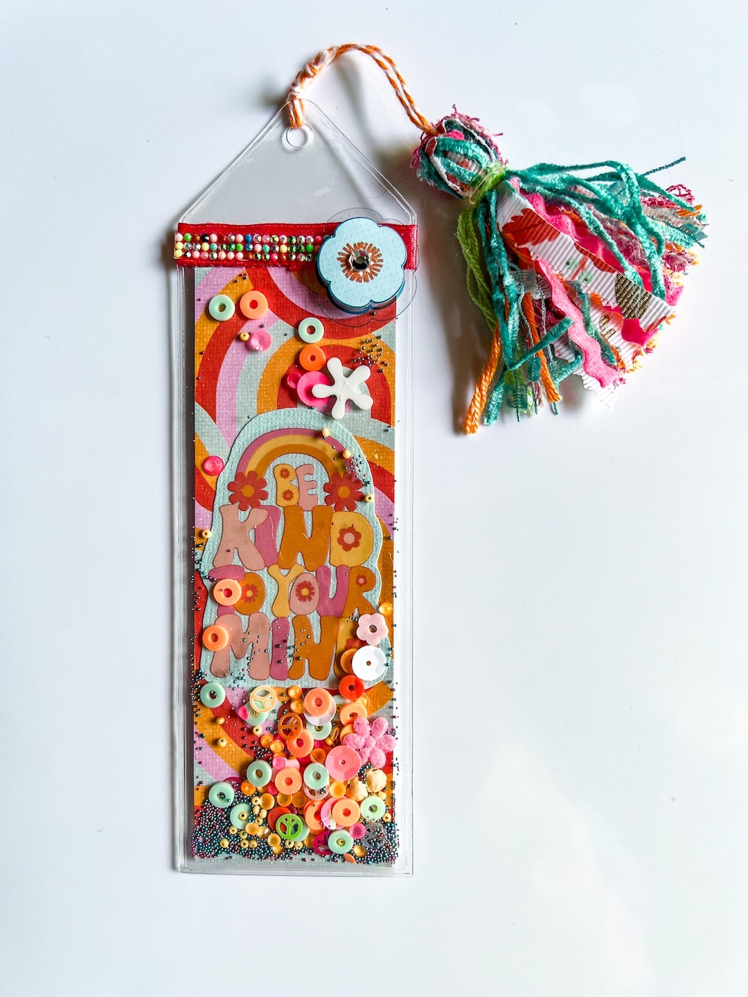 Be Kind,good Vibes, Retro Bookmark, Glitter Bookmark, Shaker Bookmark ...