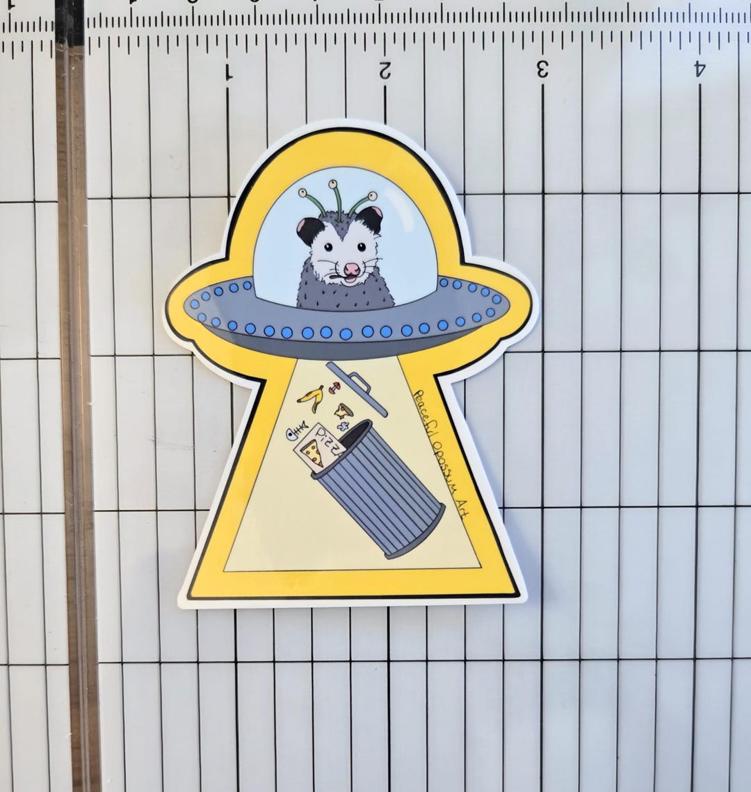 Alien Opossum Sticker - Etsy