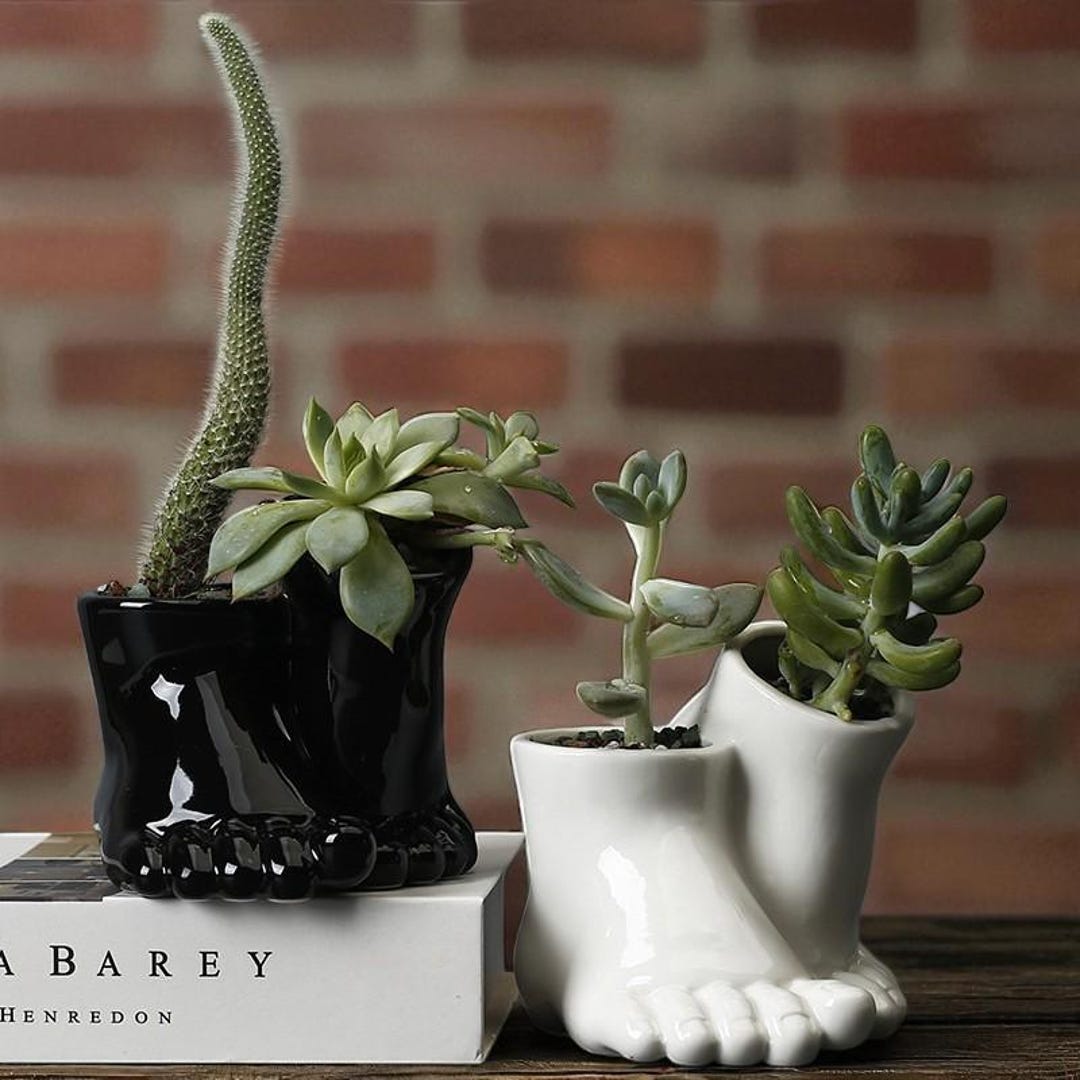 Ceramic Foot Vase | Quirky Home Decor |unique Flower Pot - Etsy