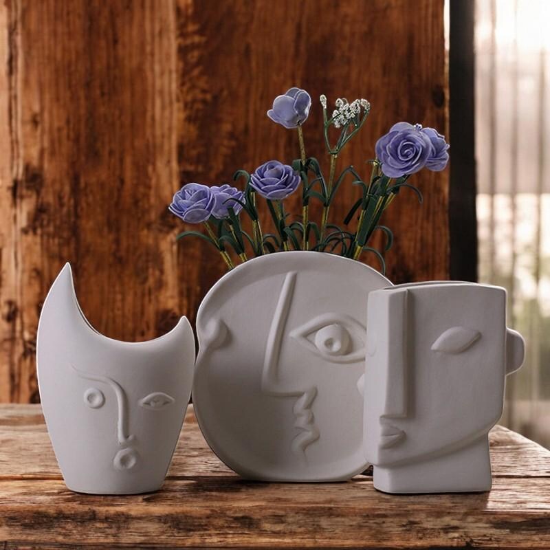 Abstract Face Vase - Etsy