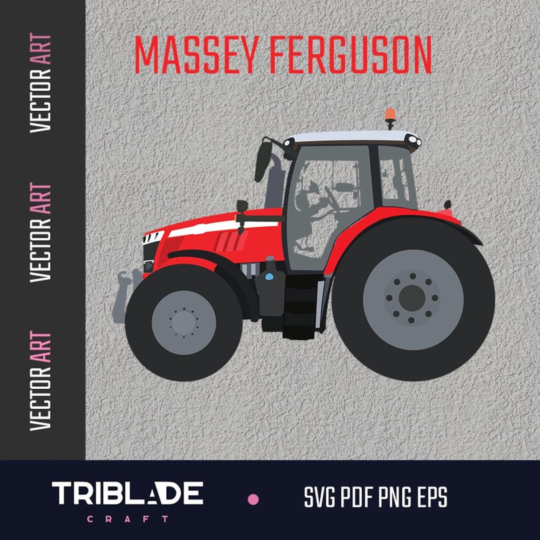 Farm Tractor Massey Ferguson SVG, PDF, Png,eps, Prints, Clipart ...