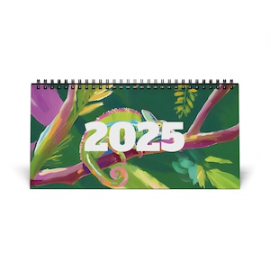 Chameleons Through Art: 2025 Desk Animal Calendar Celebrating Colorful ...