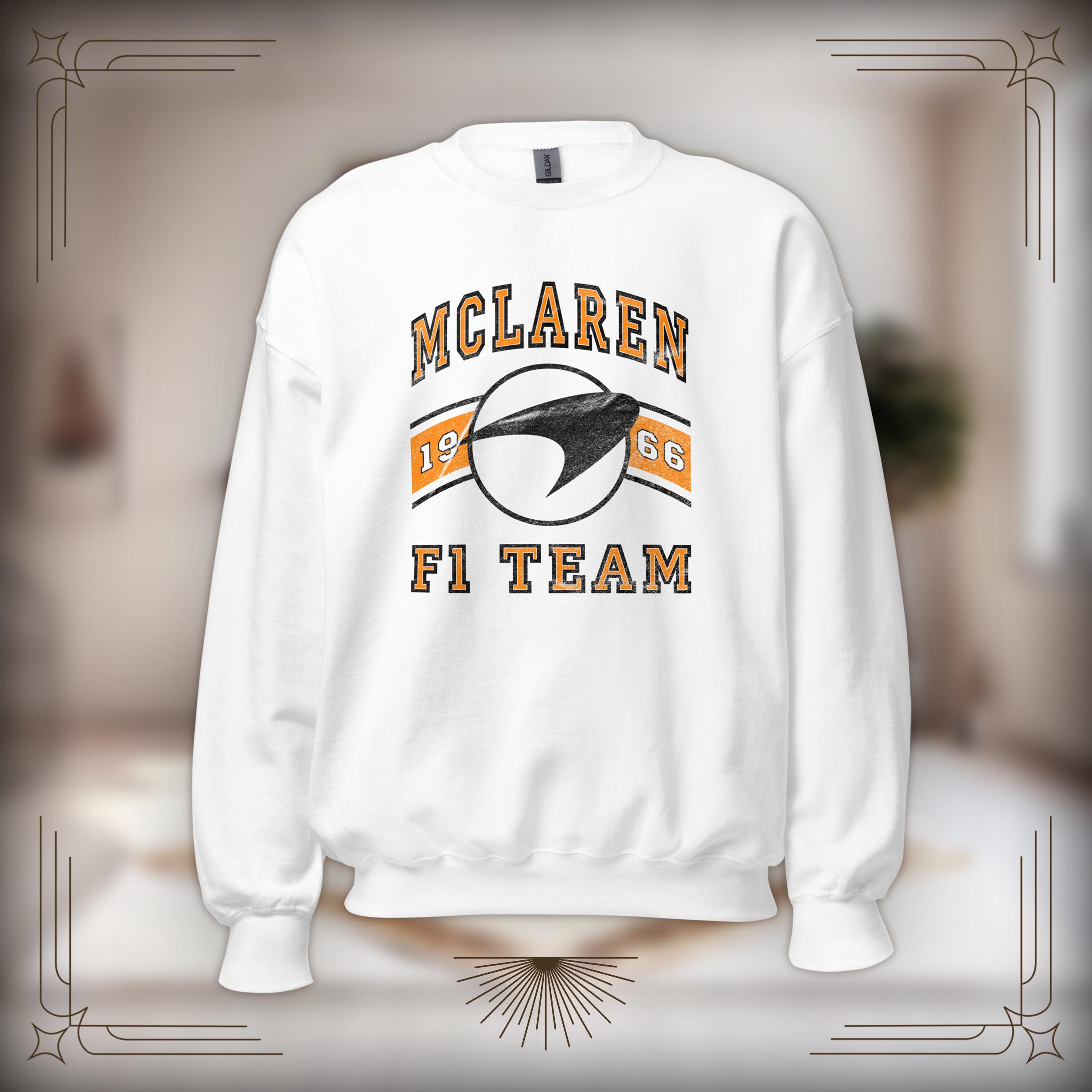 Mclaren F1 Team Varsity Sweatshirt - Vintage-inspired Formula 1 Racing ...