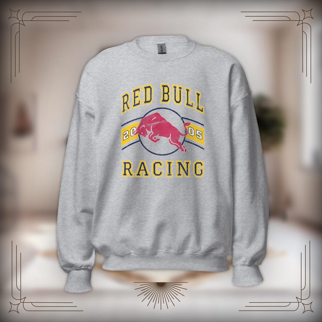 Red Bull F1 Team Varsity Sweatshirt - Vintage-inspired Formula 1 Racing ...