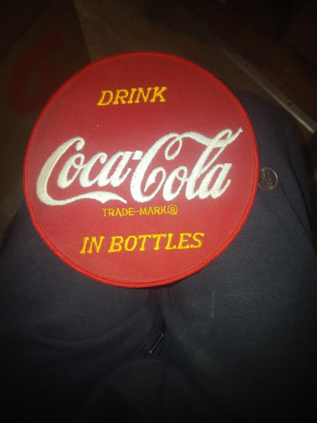 New Old Stock Genuine Drink Coca-cola Patch 7 Inch White Coke - Etsy