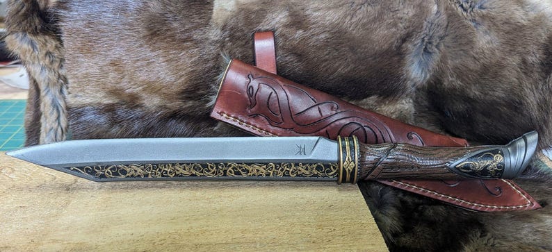 Leather Seax Scabbard Pattern (PDF, DXF, SVG) - Etsy