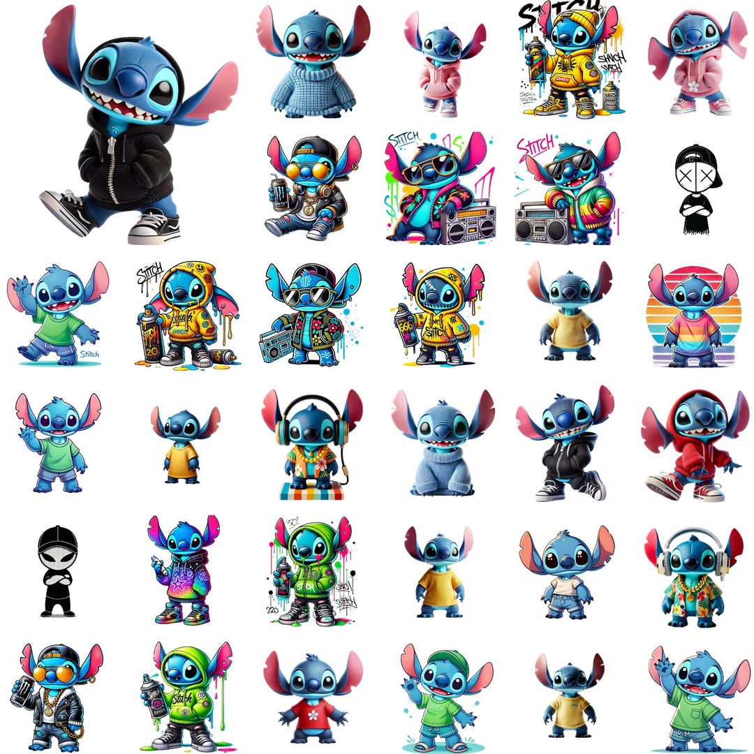 Stitch Png Bundle, Stitch T Shirt Design, Stitch Clipart, Stitch ...