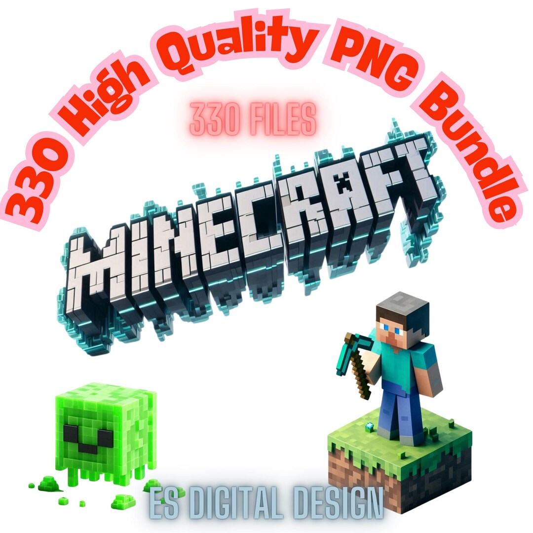 330 Minecraft Png Bundle, Mine Clipart, Mine Png, Steve and Alex T ...