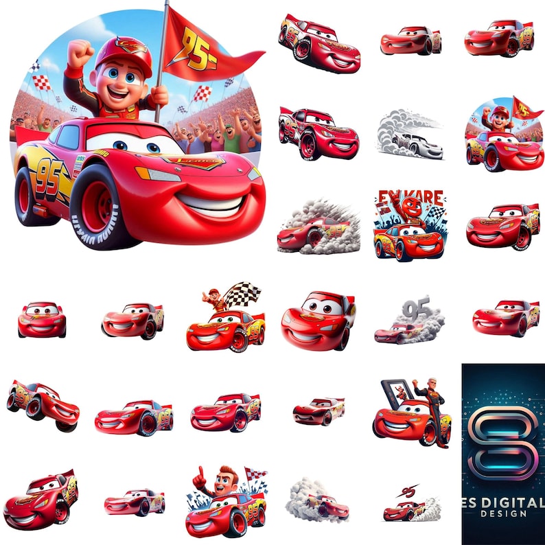 Lightning Mcqueen PNG Bundle, Disney Cars Shirt Designs (digital ...