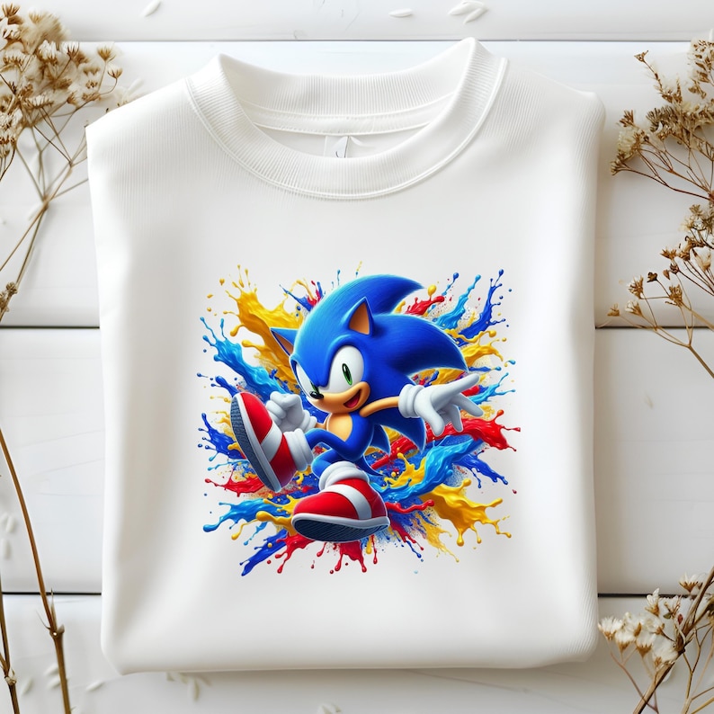 Watercolor Sonic PNG Bundle: Splatter Art Clipart (digital Download) - Etsy