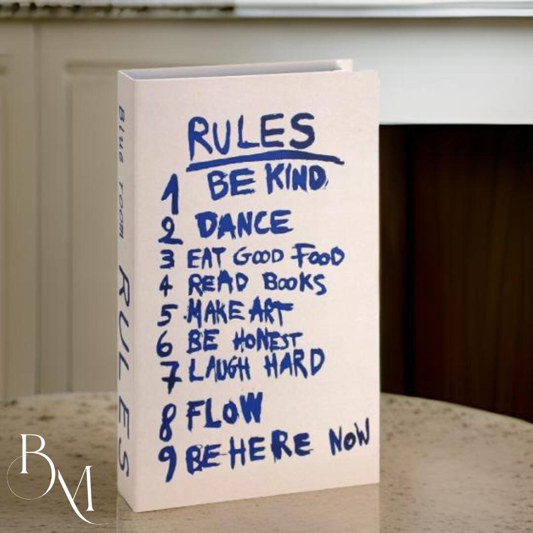 Decorative Bookshelves Decor, Minimalist Rules Fake Book Storage Box ...