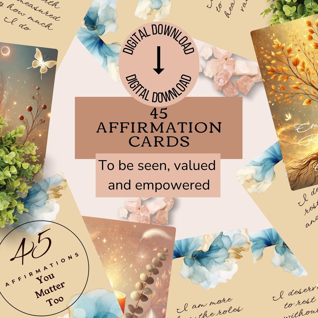 Affirmation Cards for Self Care and Confidence, Feel Good Cards for ...