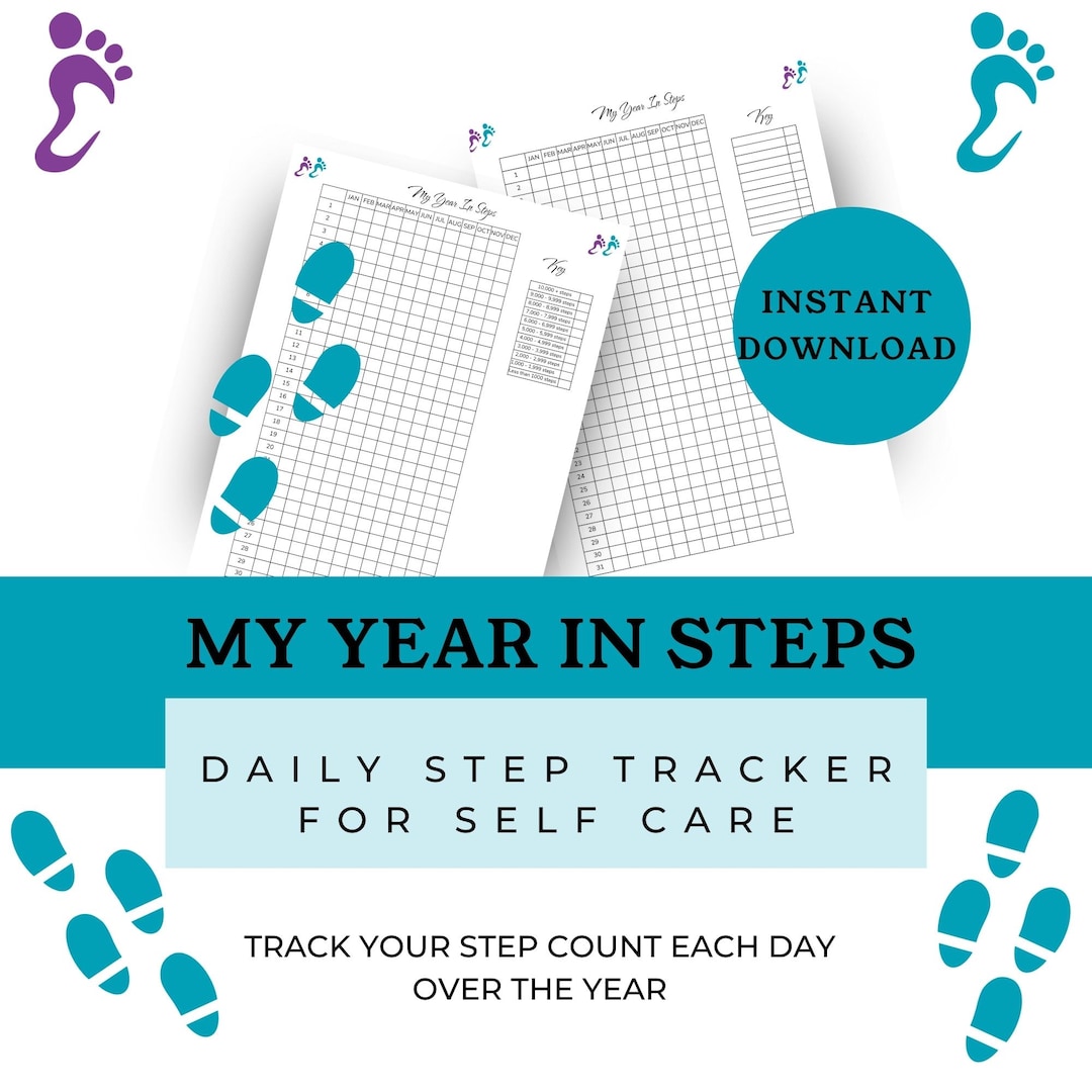Daily Steps Tracker, Adult Step Tracker, Walking Tracker, Self Care ...