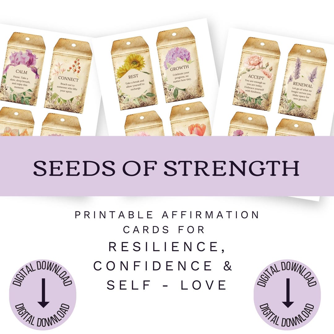 Affirmation Cards for Resilience, Positivity Cards for Mindfulness and ...