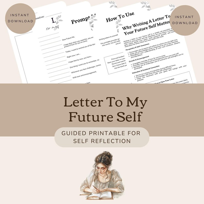 Letter to My Future Self Guided Printable, Letter to You, Letter to ...