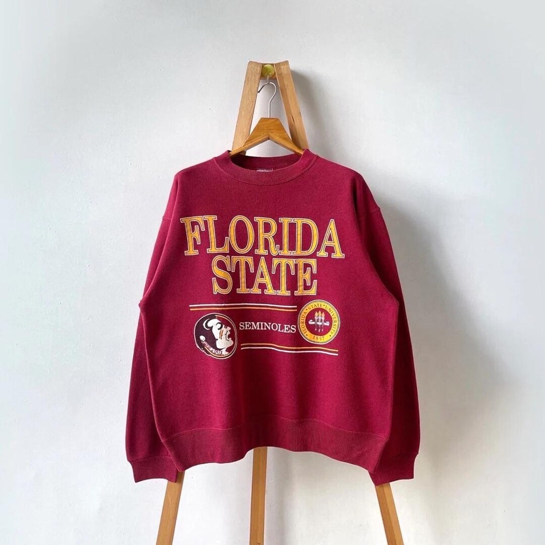 Vintage 90s Florida State University "seminoles" Sweatshirt, FSU ...