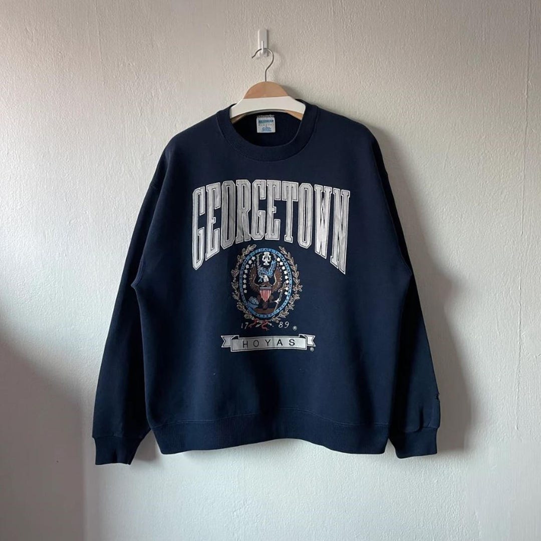 Vintage 90s University of Georgetown Sweatshirt, Georgetown Hoyas Shirt ...