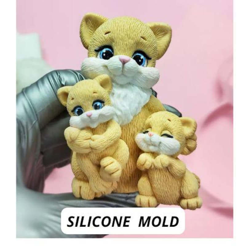 3d Cat Molds Fondant - Etsy