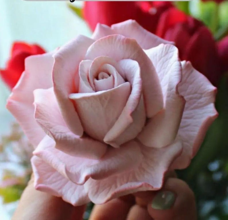 Bloom Rose Flower 3D Silicone Mold Large Realistic Rose Food Grade ...