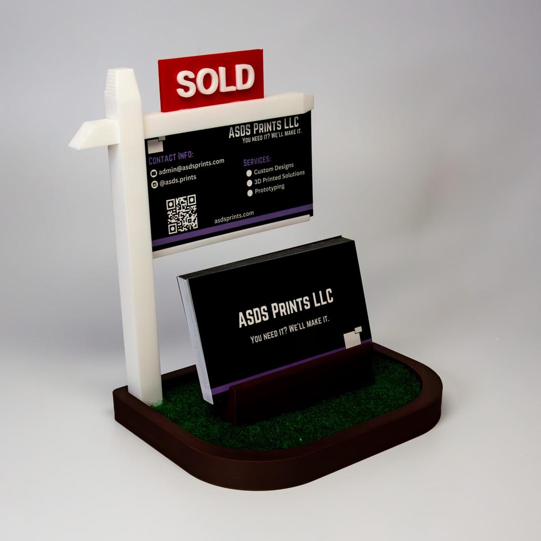 Realtor Business Card Holder – Sold Sign Desk Display for Real Estate ...