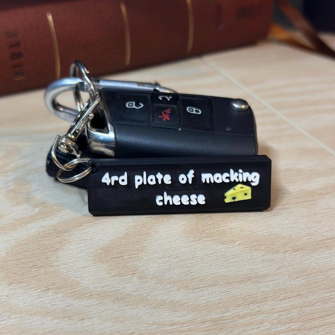 Funny Mac and Cheese Keychain, Meme Keychain Gift, Cheese Lover ...