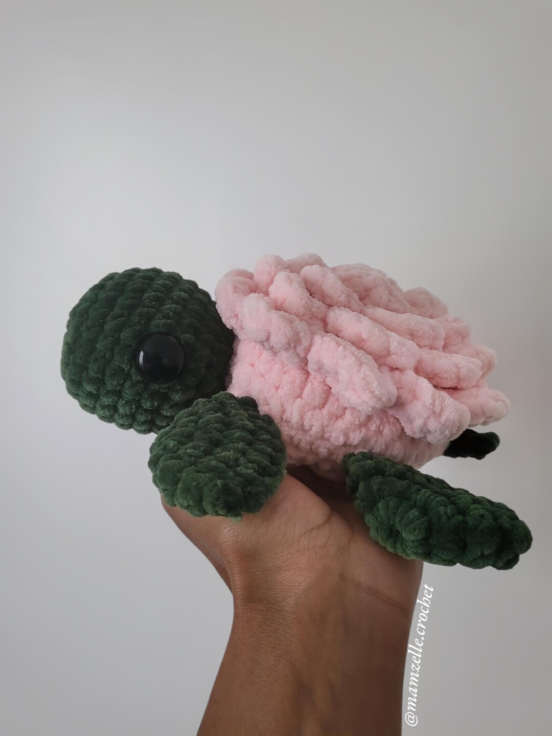 Crocheted Pink Turtle Plush - Etsy