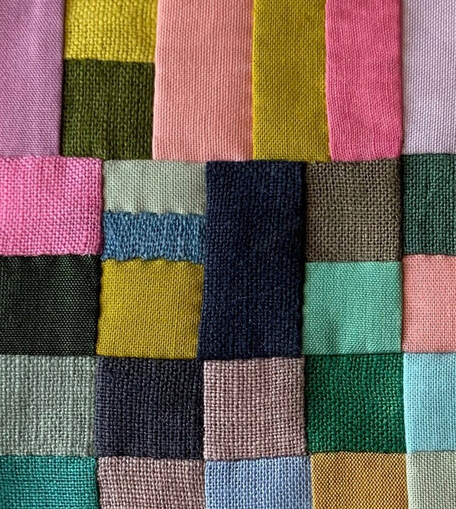 Patchwork Hand Sewn Textile Art Piece, Mini Patchwork, Colour Study ...